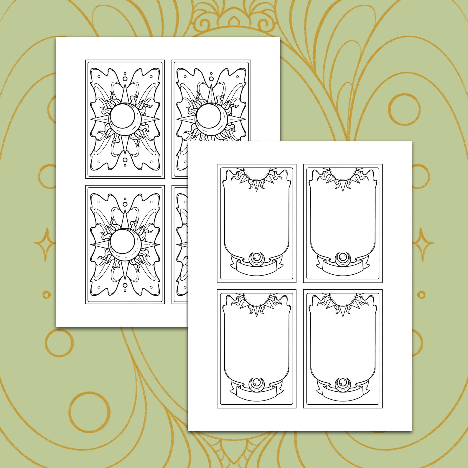 Make Your Own Tarot Cards | Printable Tarot Card Template | Mini Blank ...
