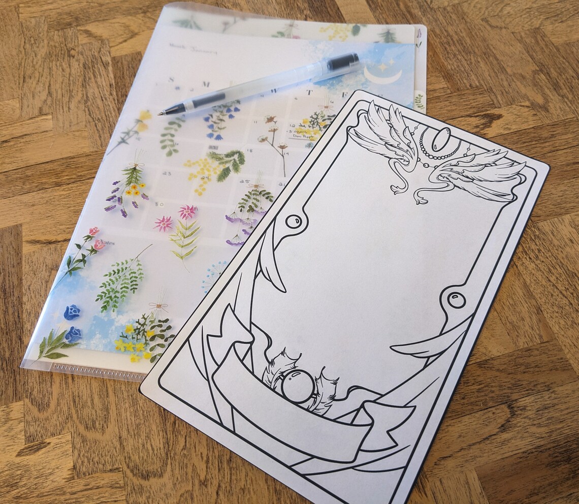 Flight Design | Printable Tarot Card Template | Blank Tarot Card ...