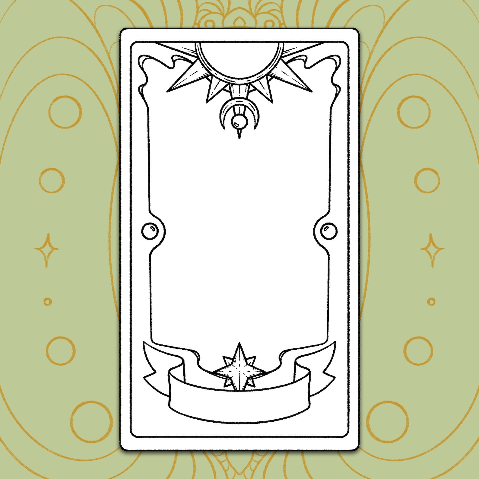 Celestia Design | Printable Tarot Card Template | Blank Tarot Card ...