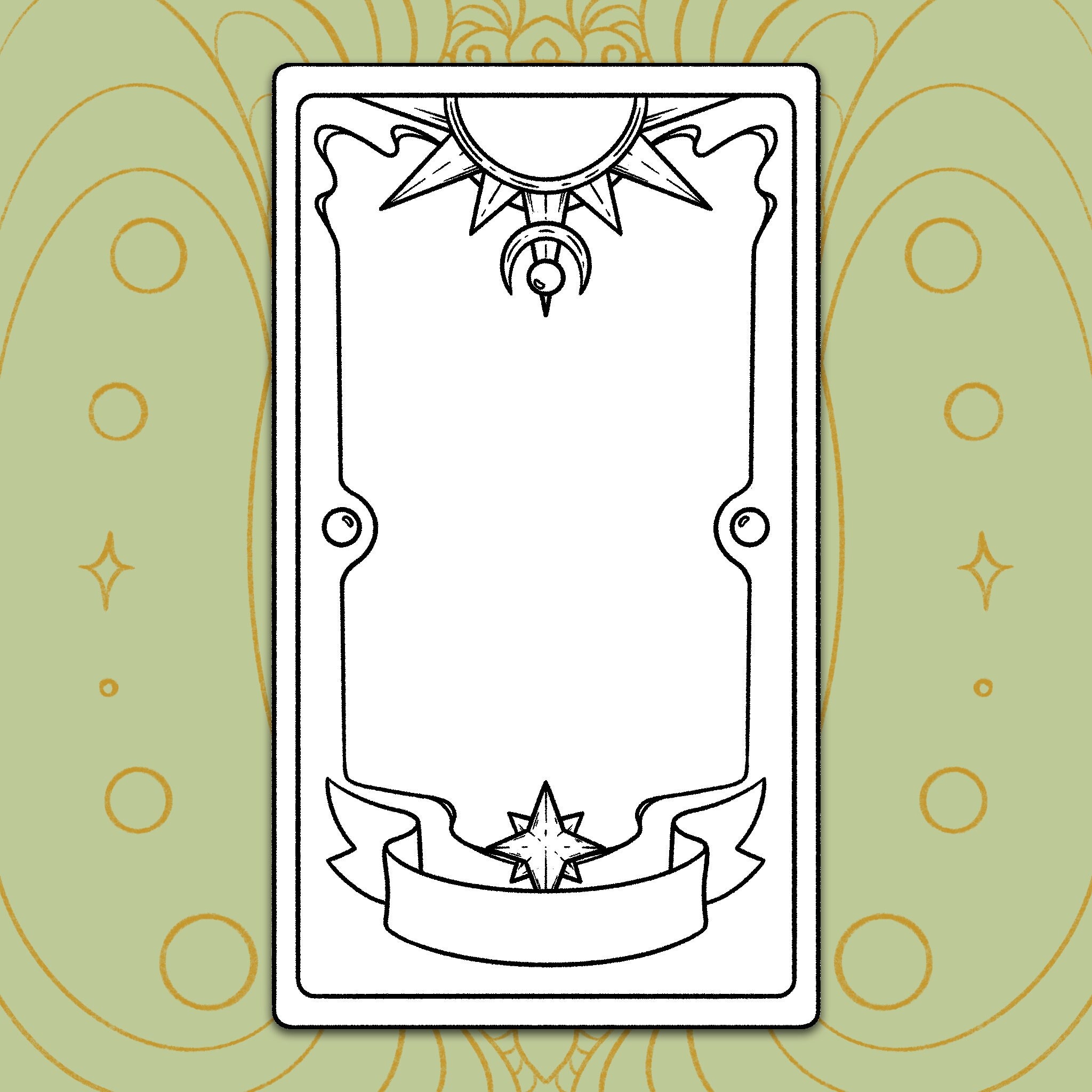 Celestia Design | Printable Tarot Card Template | Blank Tarot Card ...