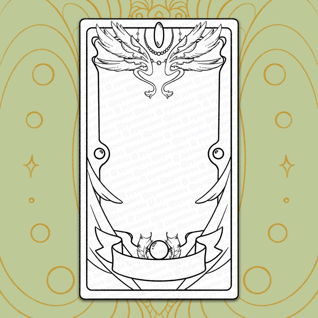 Flight Design Printable Tarot Card Template Blank Tarot Card Template ...