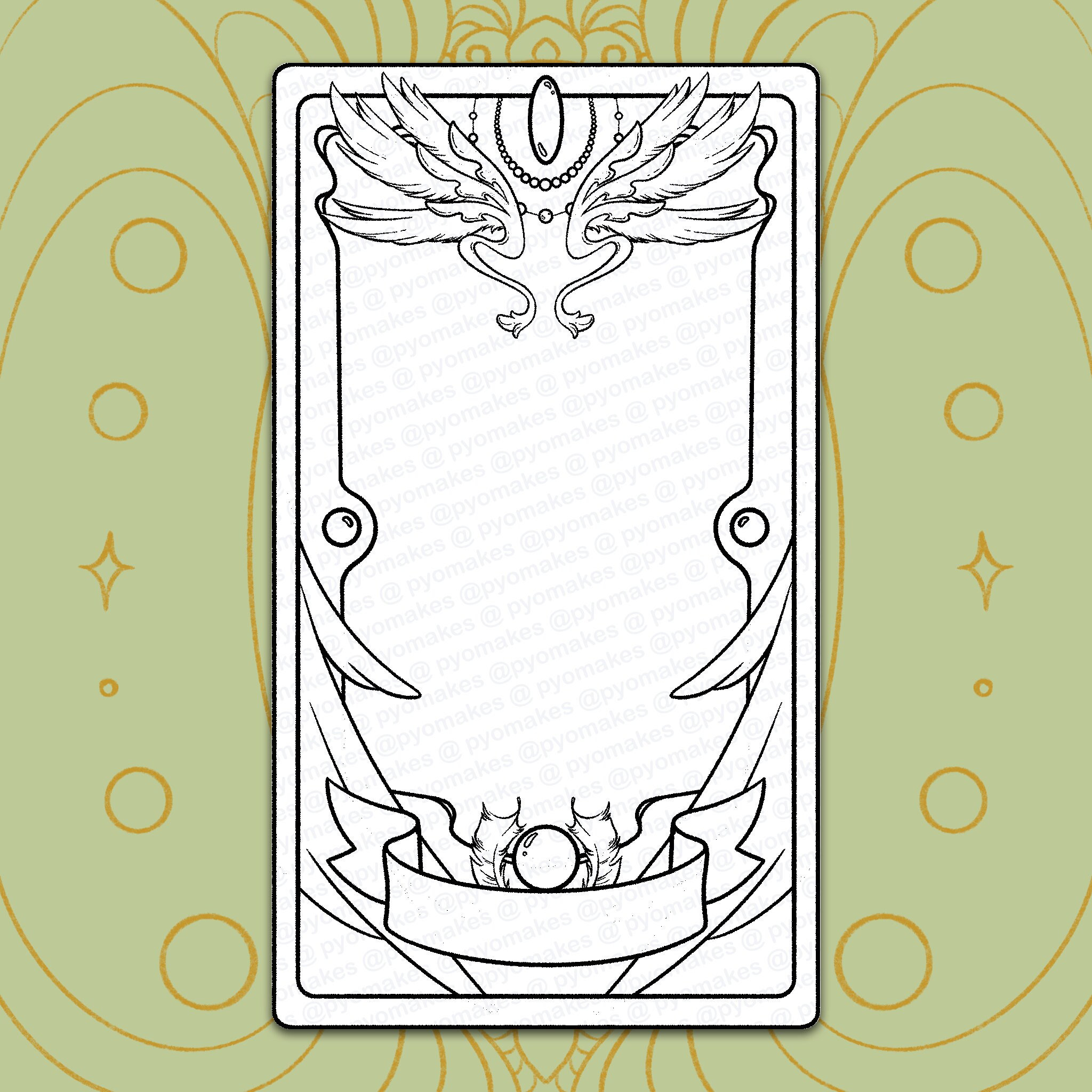 Flight Design Printable Tarot Card Template Blank Tarot Card Template ...