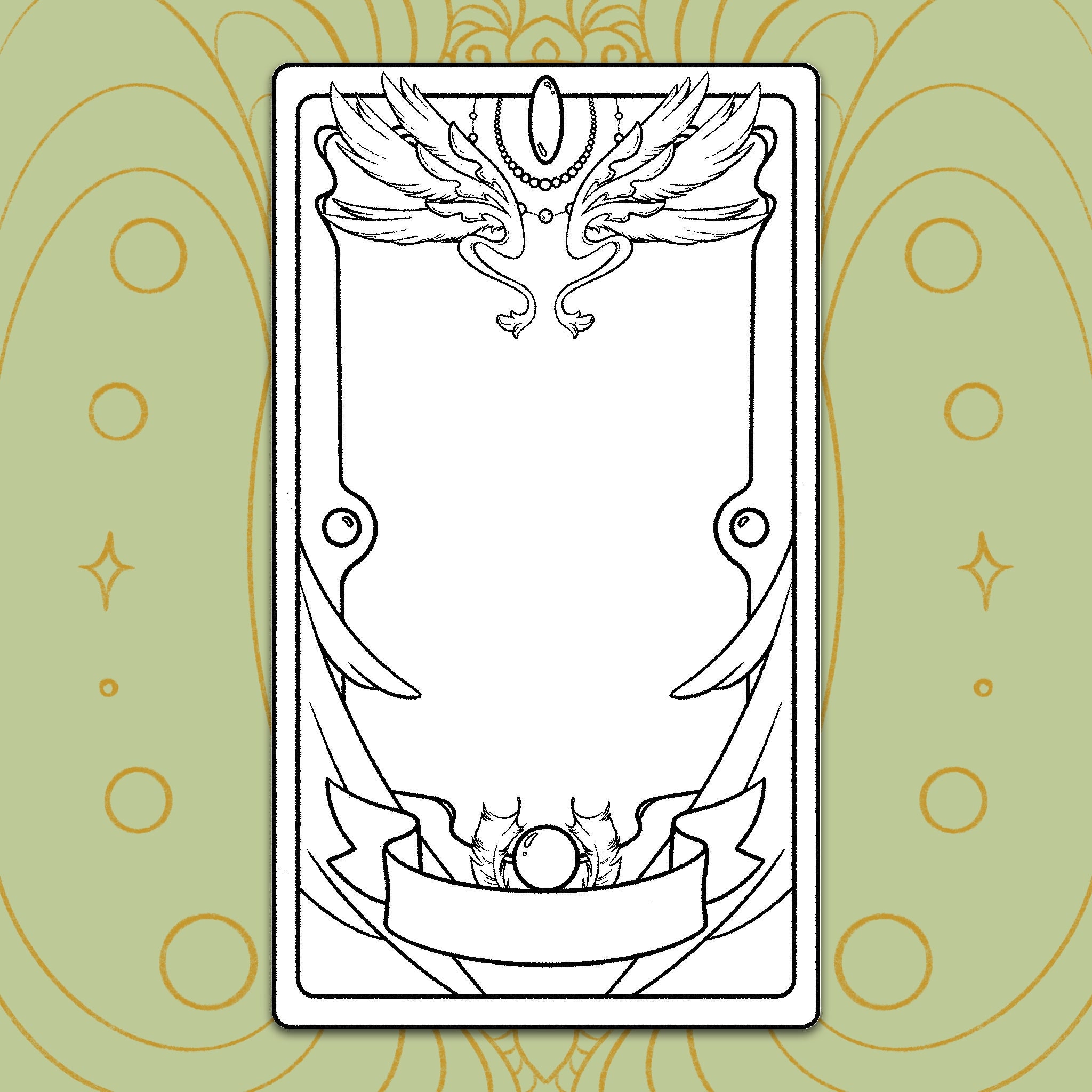 Flight Design | Printable Tarot Card Template | Blank Tarot Card ...
