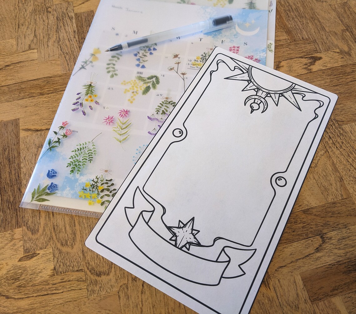 Celestia Design | Printable Tarot Card Template | Blank Tarot Card ...
