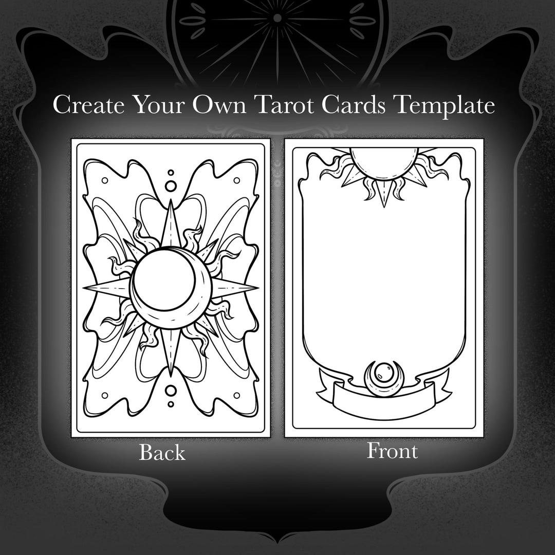 Make Your Own Tarot Cards | Printable Tarot Card Template | Mini Blank ...