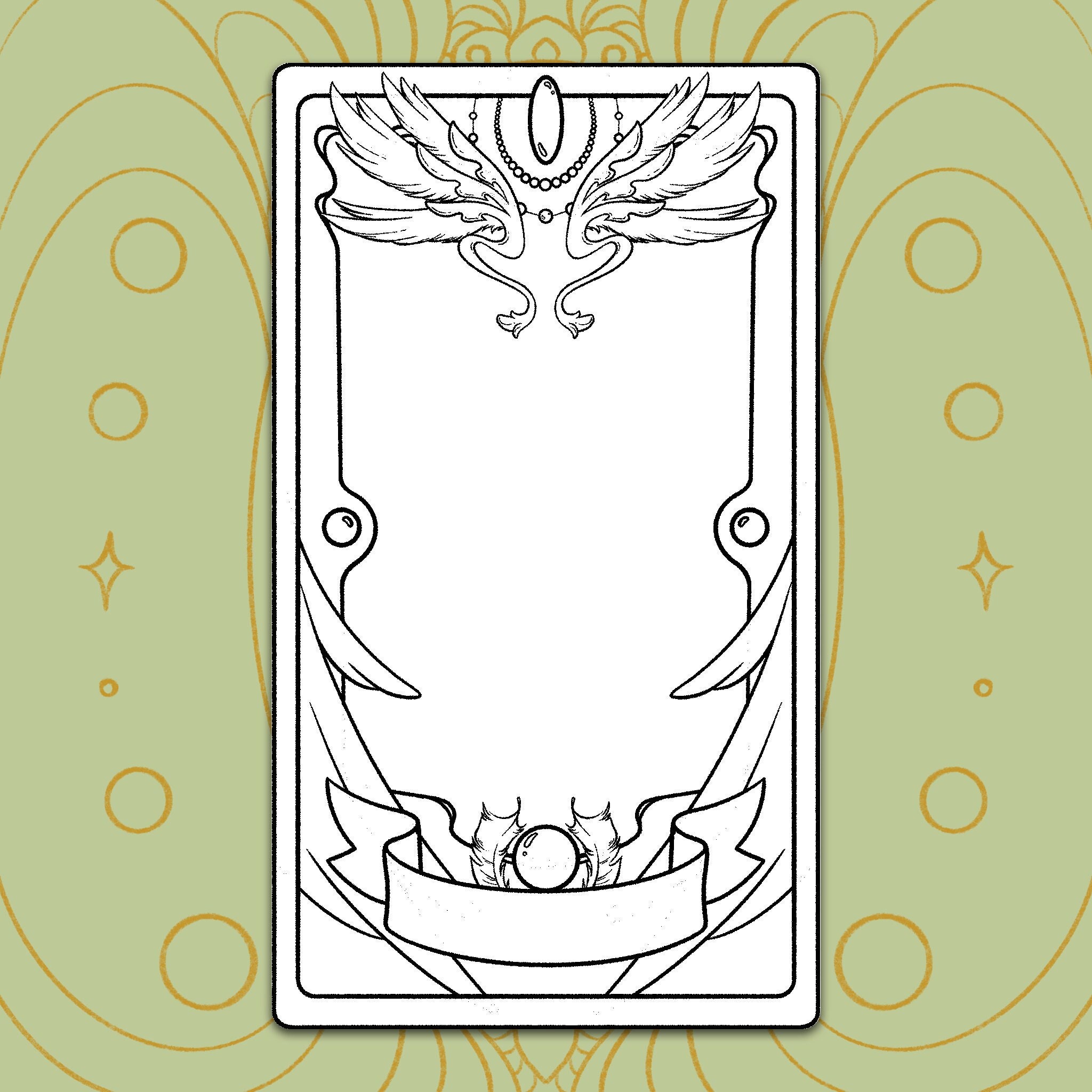 Flight Design | Printable Tarot Card Template | Blank Tarot Card ...
