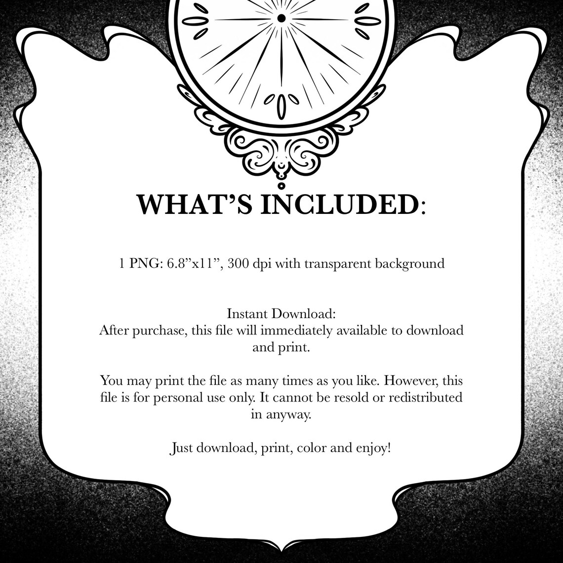 Rose Design| Printable Tarot Card Template | Blank Tarot Card Template ...