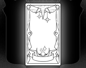 Rose Design| Printable Tarot Card Template | Blank Tarot Card Template ...