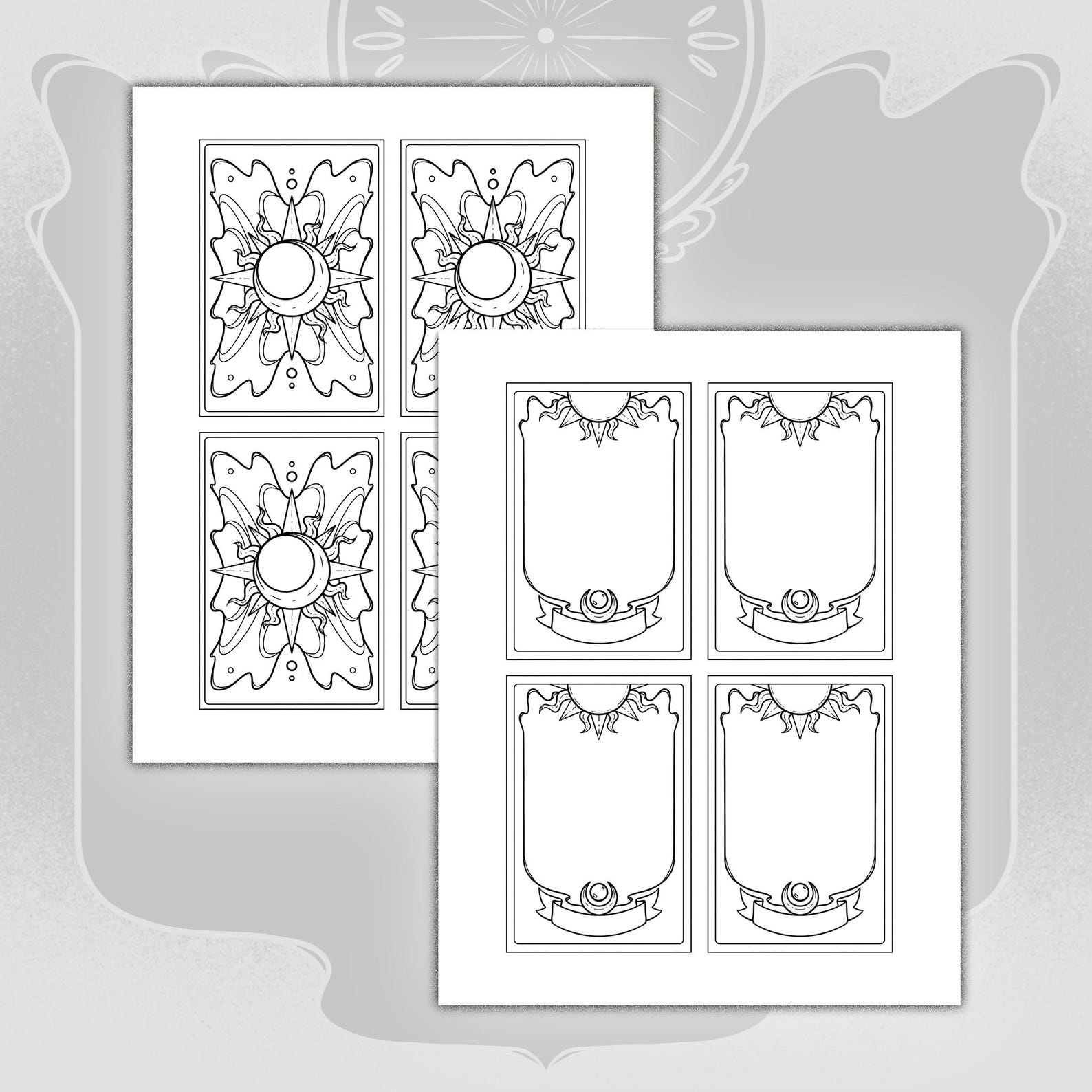 Make Your Own Tarot Cards | Printable Tarot Card Template | Mini Blank ...