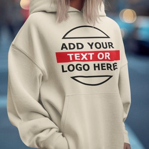 Custom Hoodie - Your Logo or Text Hoodie - Personalised Hoodie for Him ...
