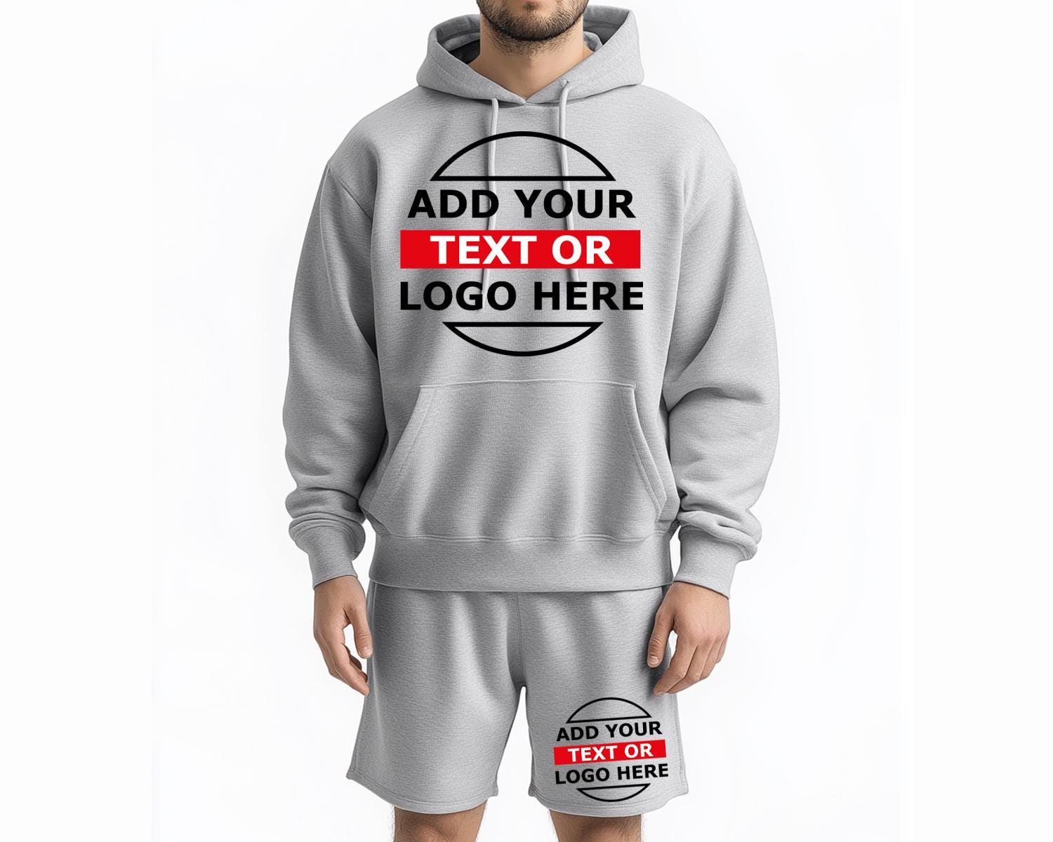 Personalised Matching Hoodie and Shorts Set, Matching Shorts Hoodie ...