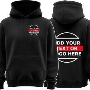 Custom Oversize Boxy Hoodie - Your Logo or Text on 450gsm Heavy Hoodie ...