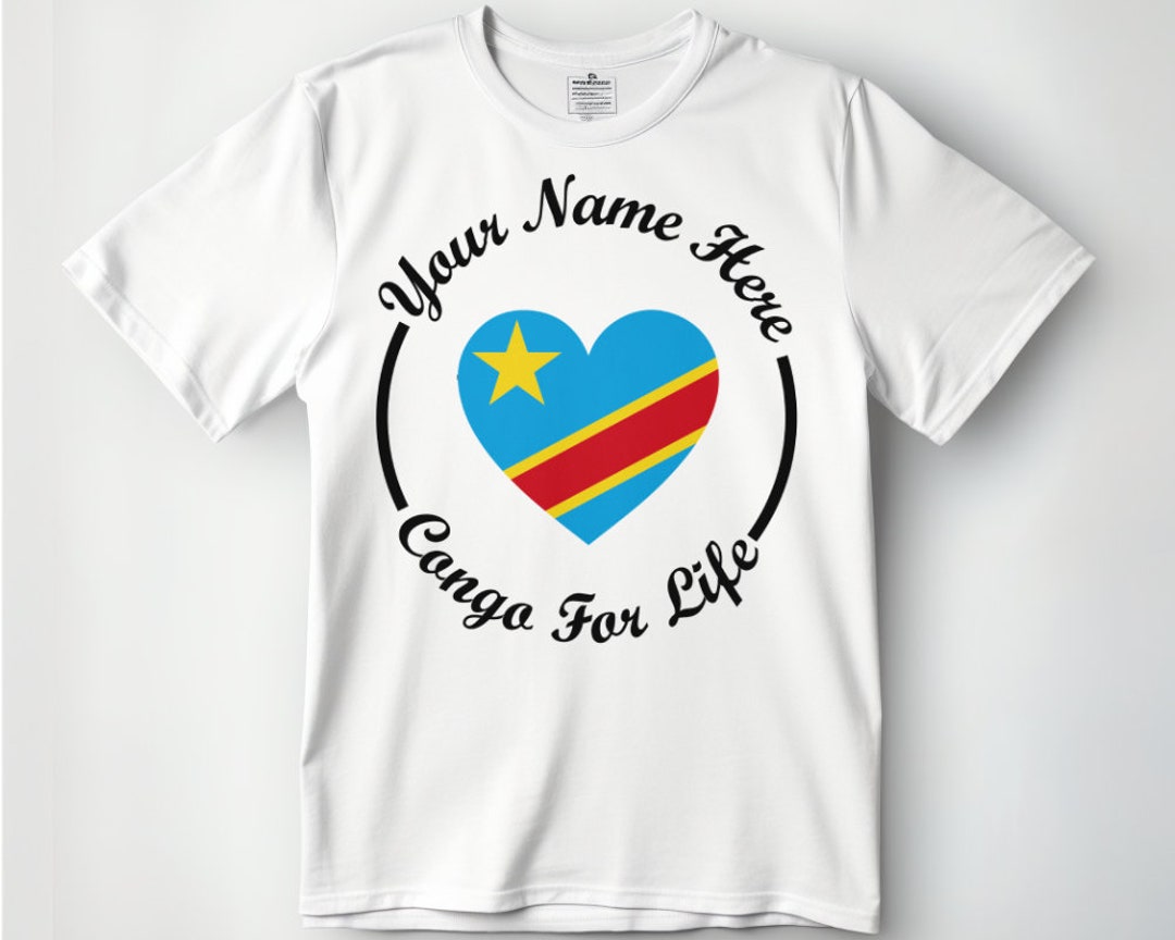 Democratic Republic of Congo Custom T-shirt, Personalised D.r.congo ...