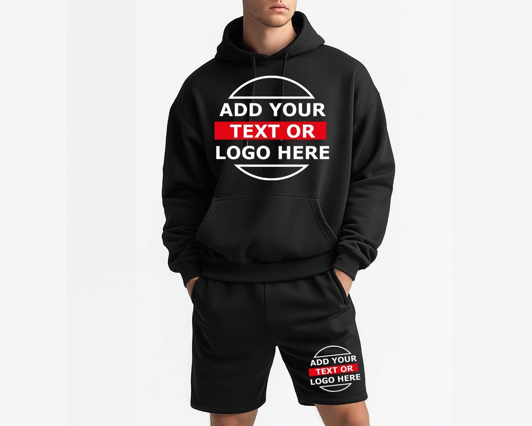 Personalised Matching Hoodie and Shorts Set, Matching Shorts Hoodie ...