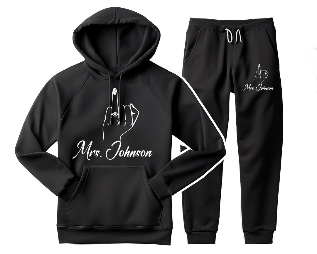 Couples Matching Custom Sweatsuit, Personalised Pair of Matching ...