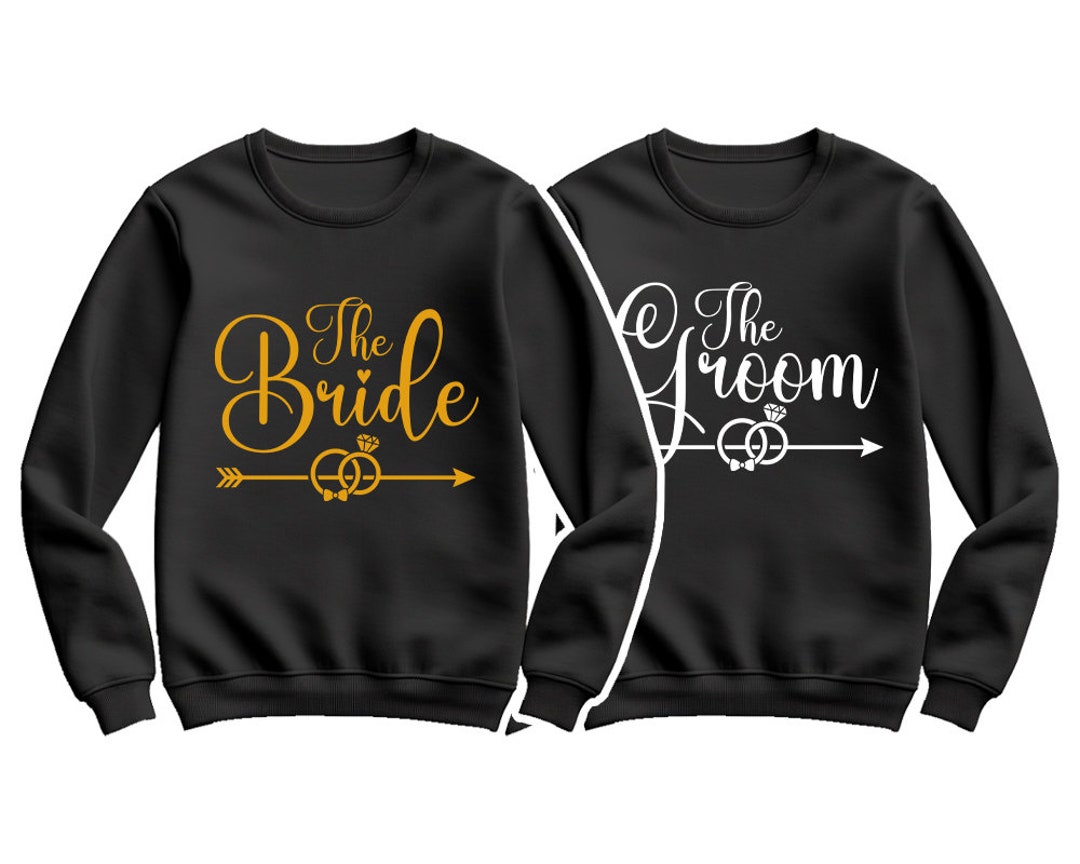 Bride and Groom Matching Sweatshirts, Husband and Wife Sweaters ...