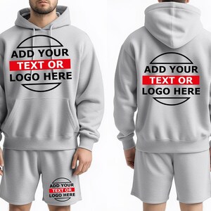 Personalised Matching Hoodie and Shorts Set, Matching Shorts Hoodie ...
