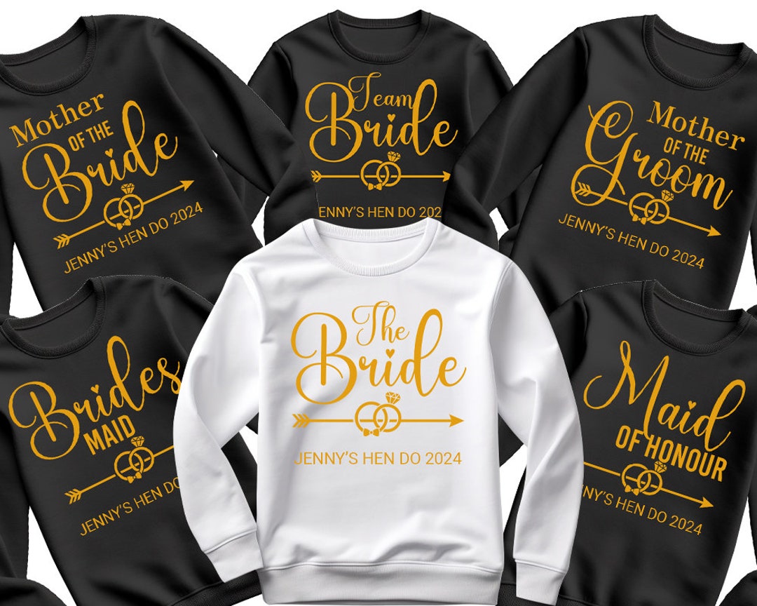 Custom Hen Party Sweater, Personalised Bachelorette Party Sweathirts ...