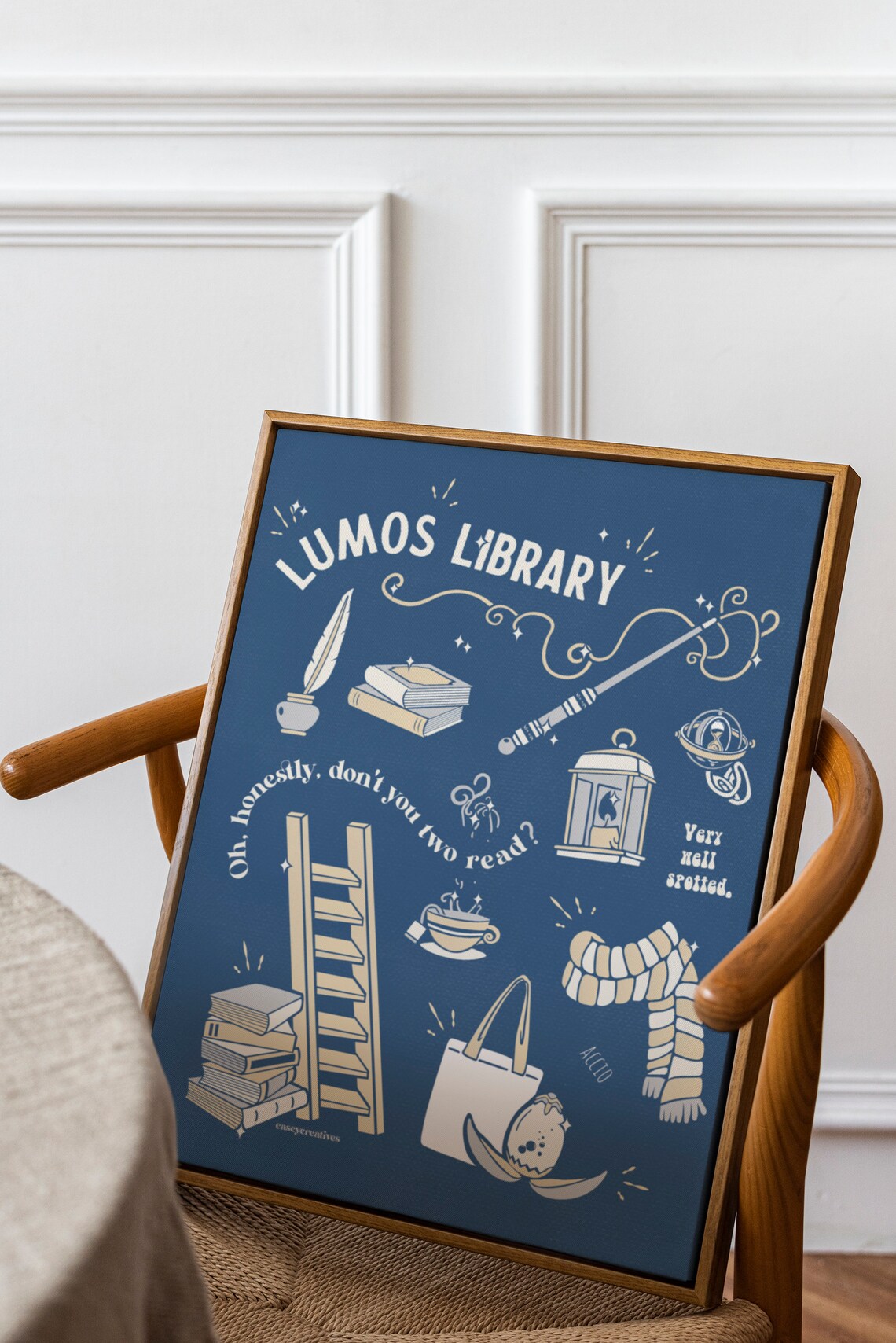 Lumos Library Poster / Harry Potter Ravenclaw Art Print / - Etsy
