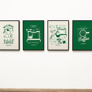 Coffee All Day Poster / Retro Quote Coffee Art Print / Kitchen Wall Art ...