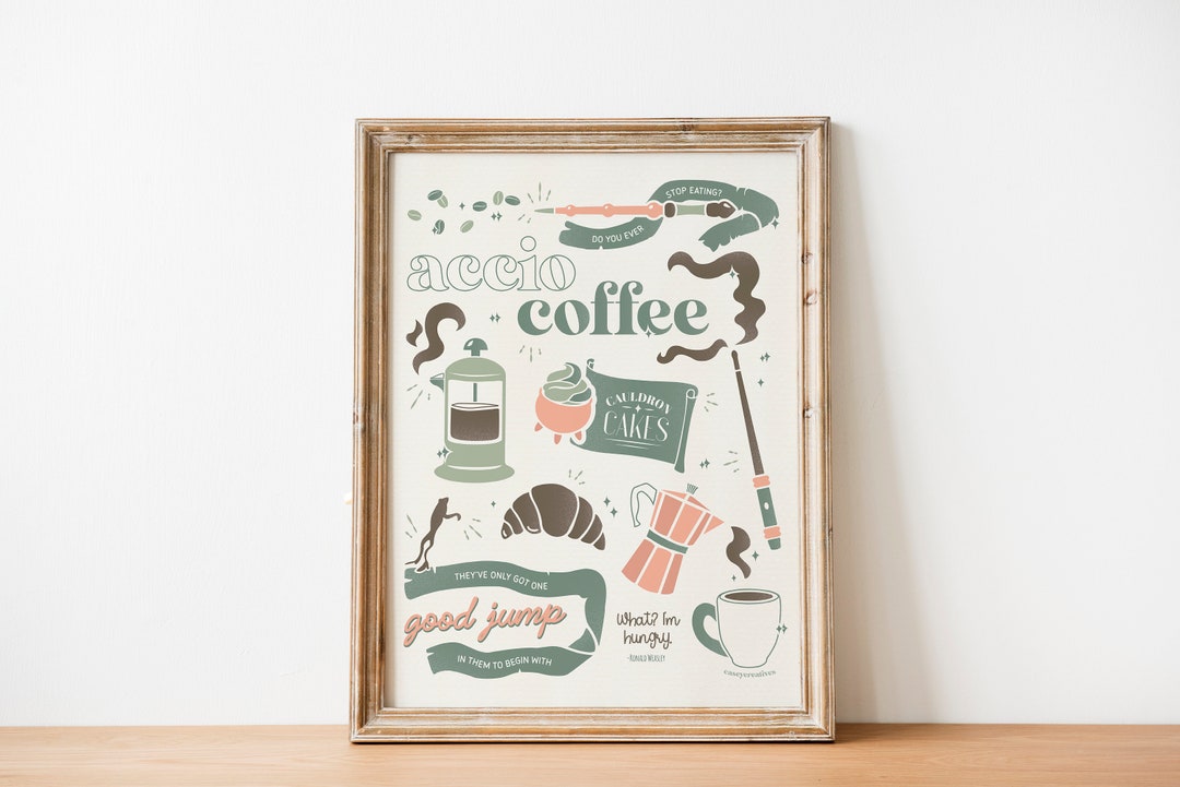 Accio Coffee Poster / Harry Potter Sweets Art Print / Harry Potter ...