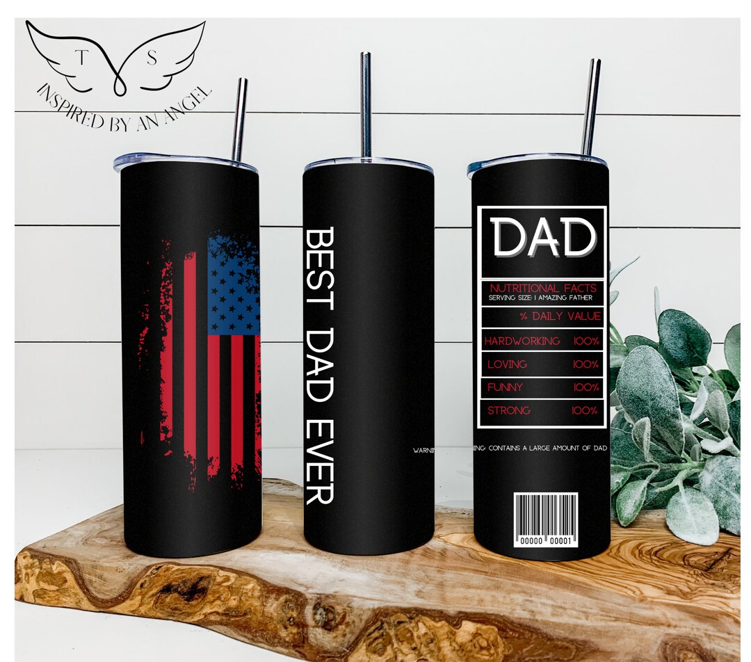Dad Ingredients 20oz Tumbler Wrap Digital Season Nutritional Fact ...