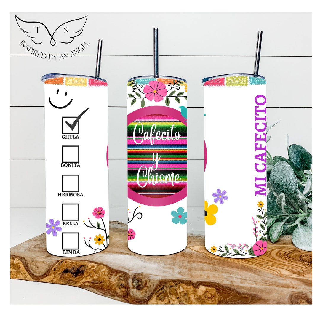 Cafecito Y Chisme 20oz Tumbler Wrap Mexicana Starbucks Cup Sarape Flores - Etsy