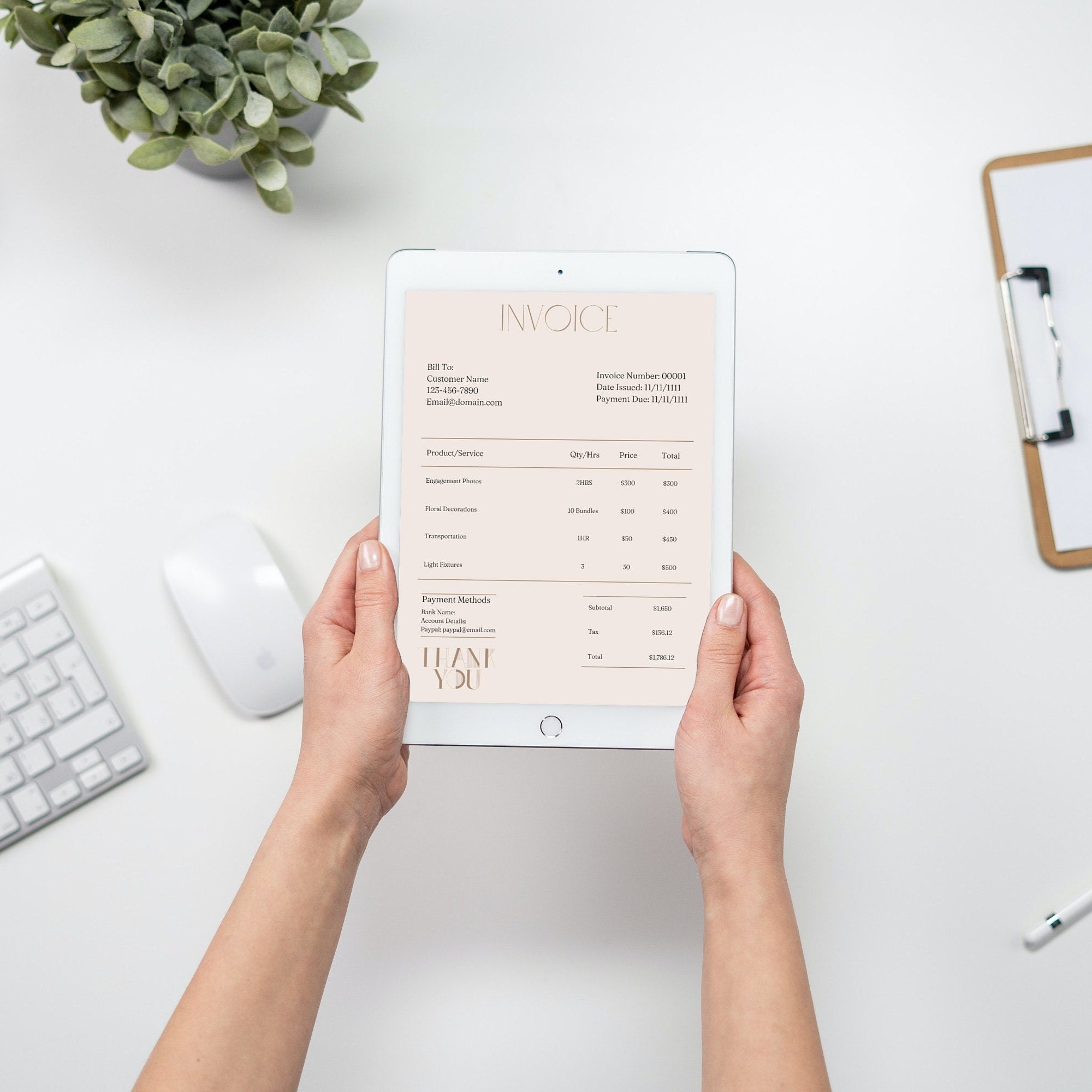 Invoice Template Editable Invoice Canva Template Bussiness Invoice ...