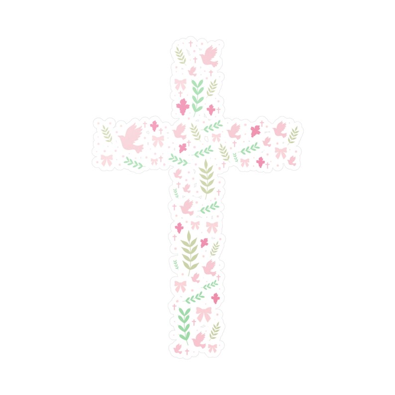 Cute Cross Vinyl Decal Sticker Christian Custom - Etsy