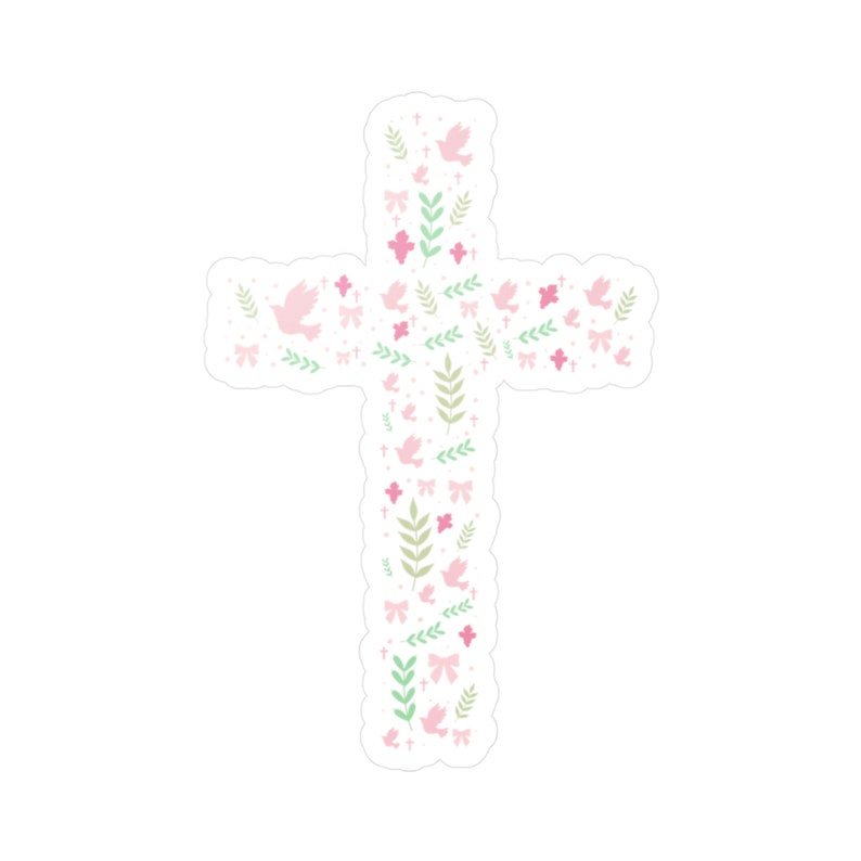 Cute Cross Vinyl Decal Sticker Christian Custom - Etsy
