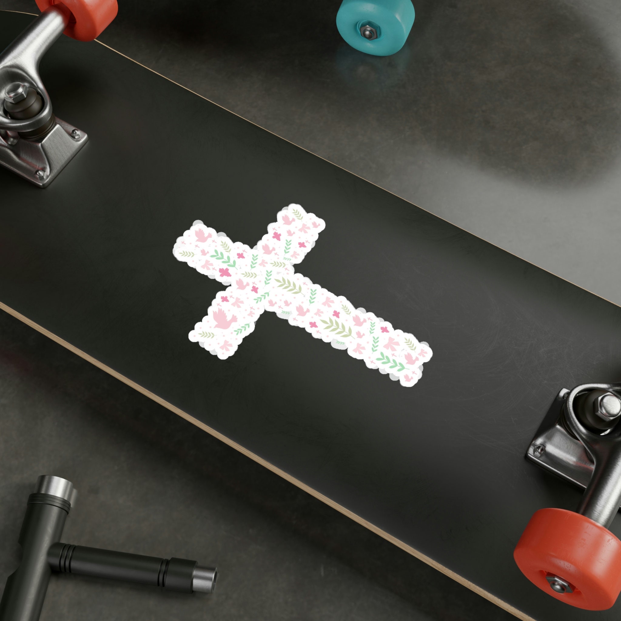 Cute Cross Vinyl Decal Sticker Christian Custom - Etsy