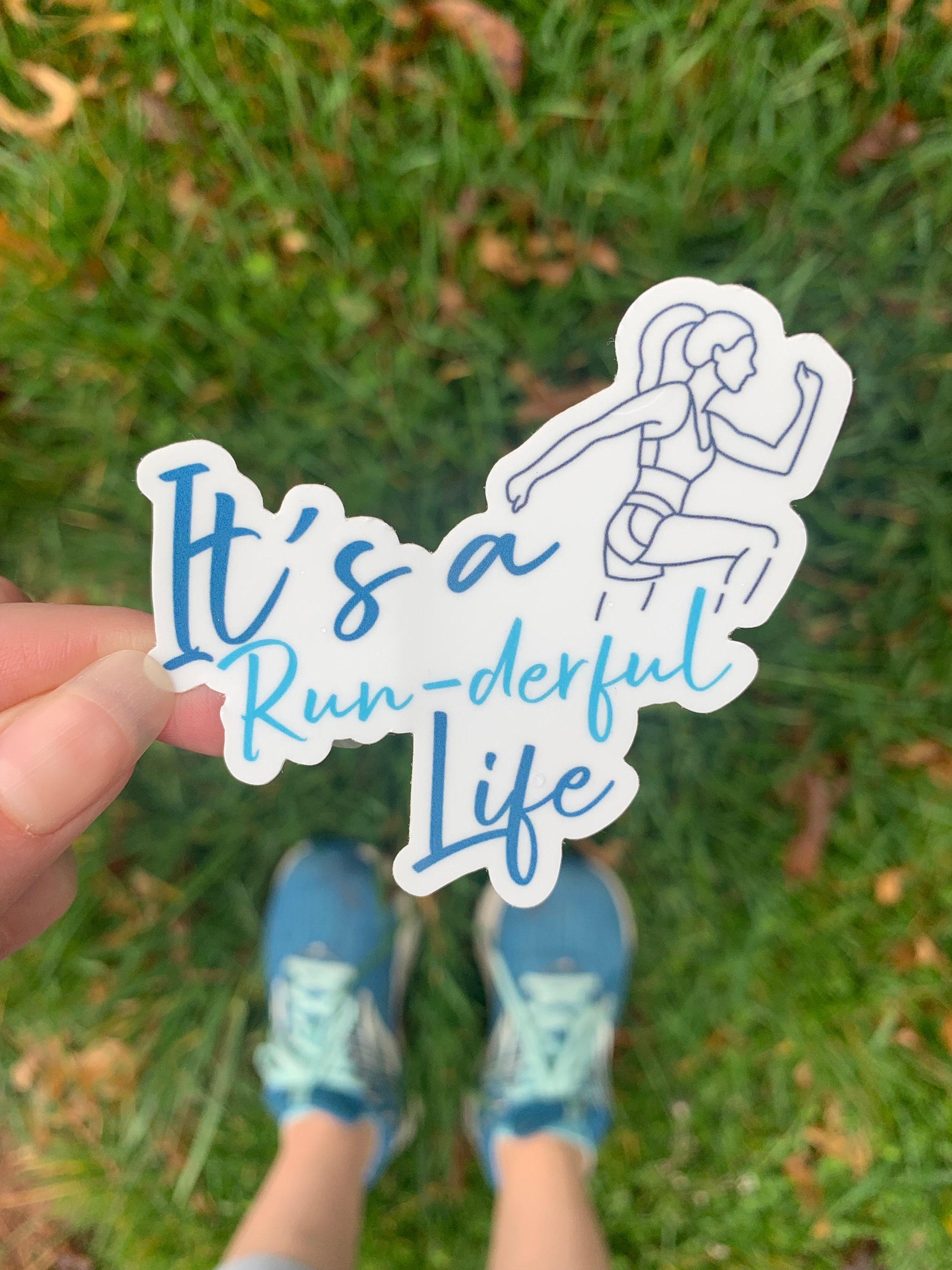 Its A Run-derful Life Vinyl Sticker for Water Bottle, Laptop Gift for ...