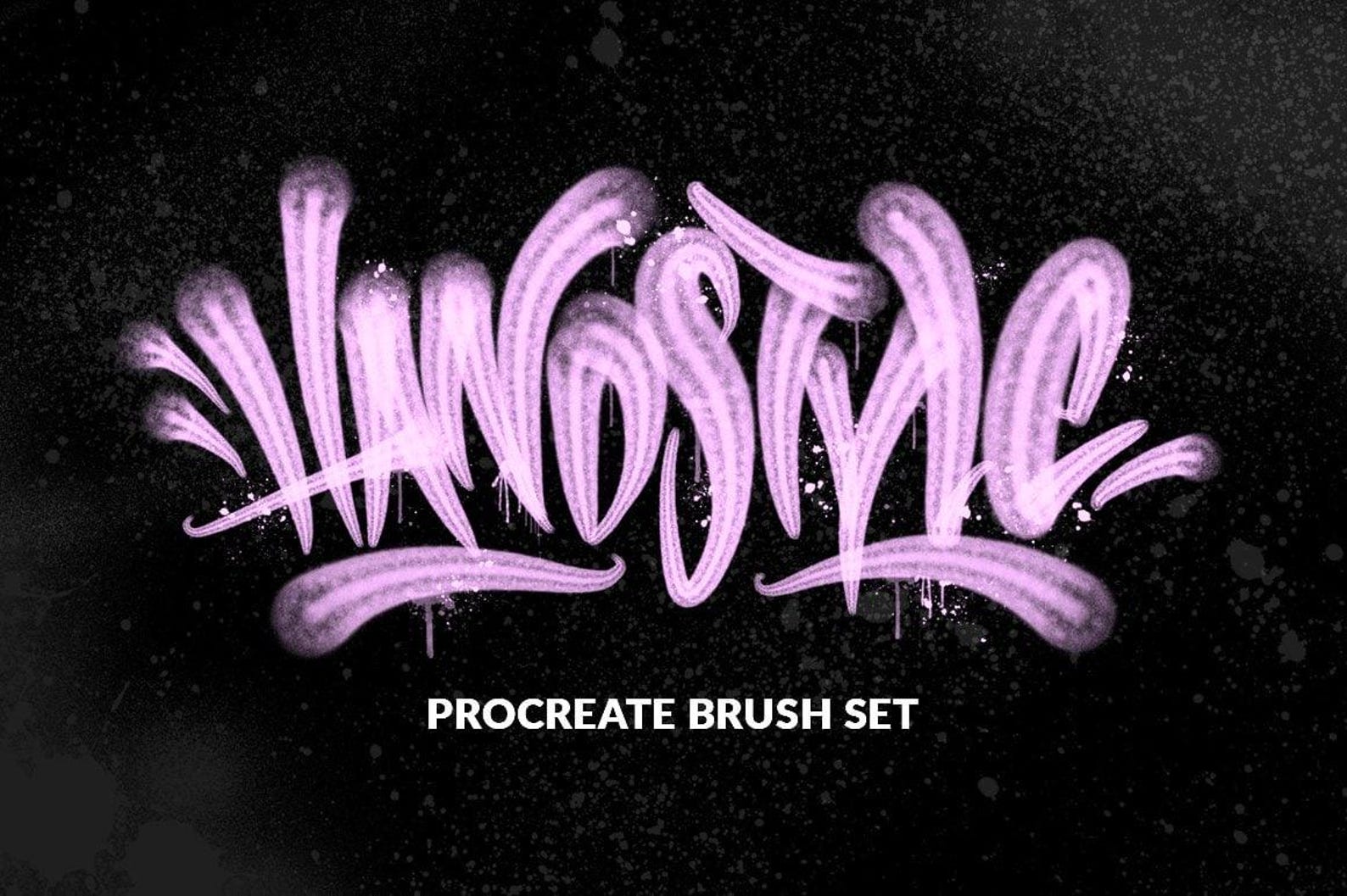 Handstyle Graffiti Procreate Brush Set – 42 Spray-paint, Drip, and ...