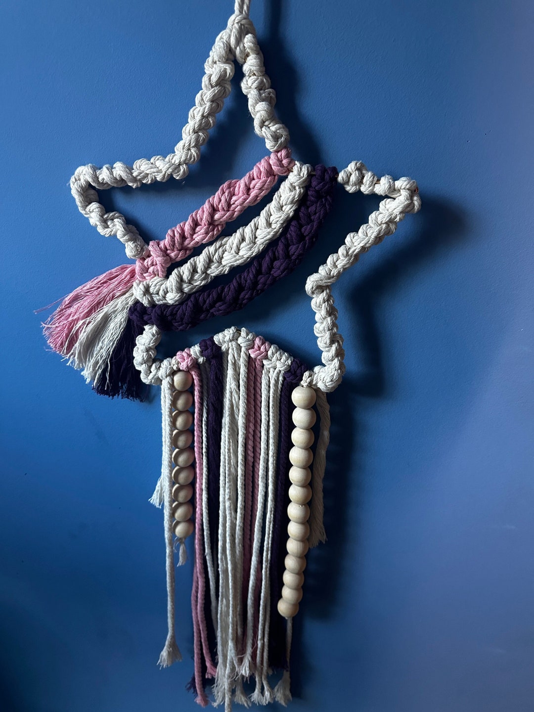 Star Wall Hanging | Colorful String Room Decor | Macrame Wall Hanging ...