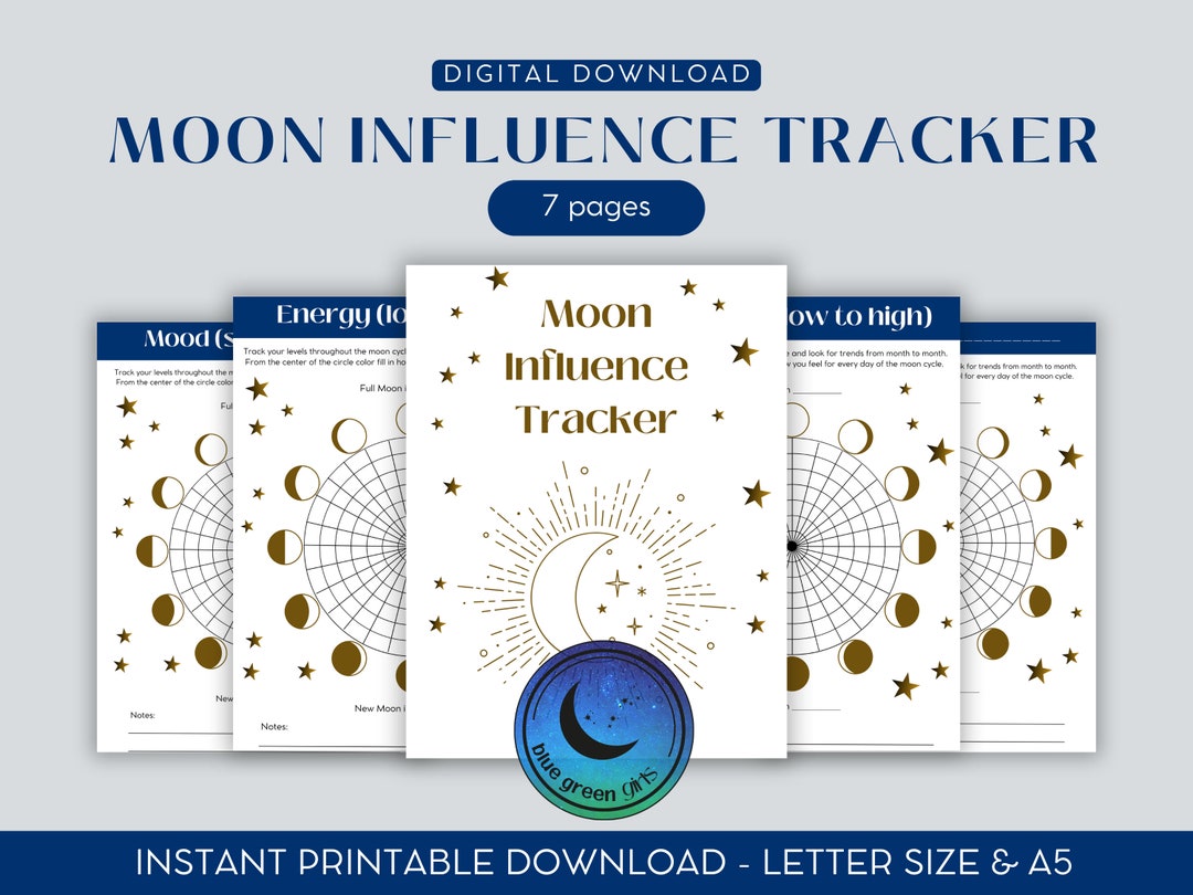 Lunar Cycle Journal: Moon Phase Tracker, Creativity & Energy (PDF ...