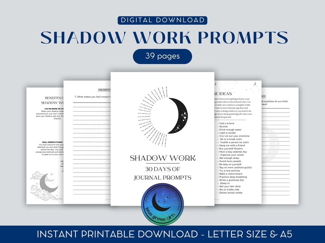 Shadow Work Prompts: Healing Journal & Self-discovery Guide (PDF ...