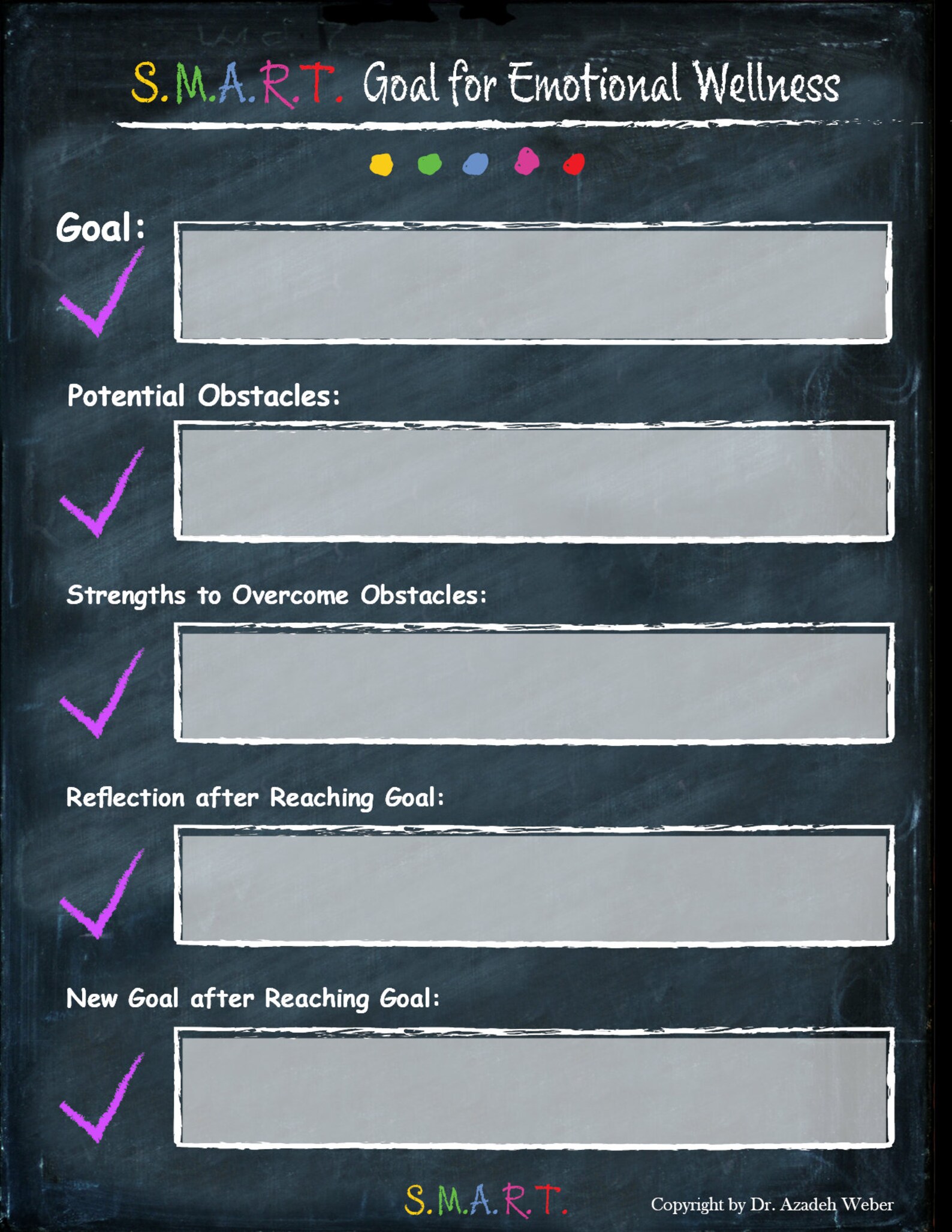 SMART Goals and the Wheel of Wellness - Therapy and Coaching Worksheets ...