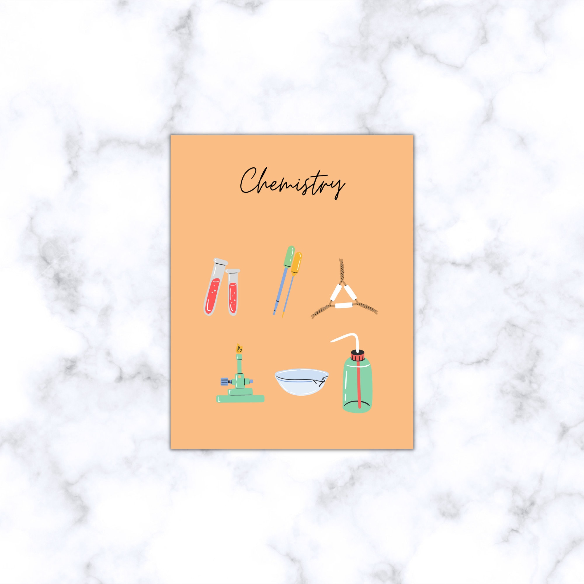 Chemistry Binder Cover. Printable PDF Digital Download. US - Etsy