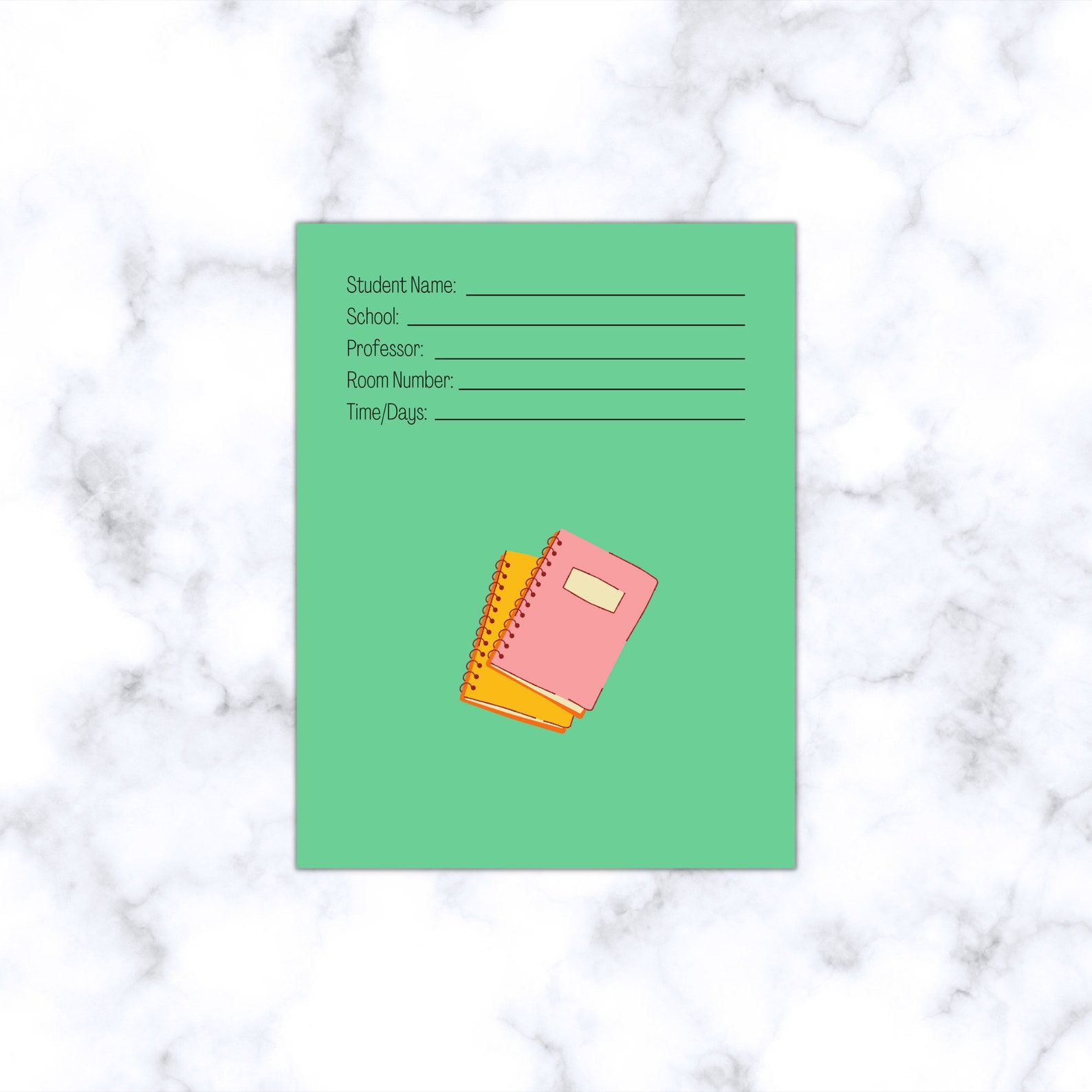 Biology Binder Cover. Printable PDF Digital Download. Colorful College ...