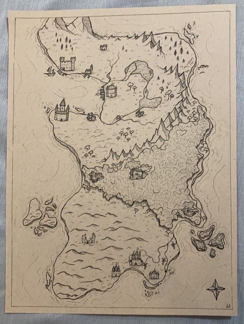 Custom Fantasy Maps for D&D World Building Rpgs and More - Etsy