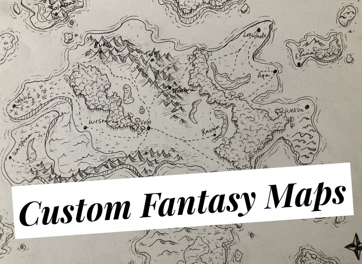 Custom Fantasy Maps for D&D, World Building, Rpgs, and More - Etsy
