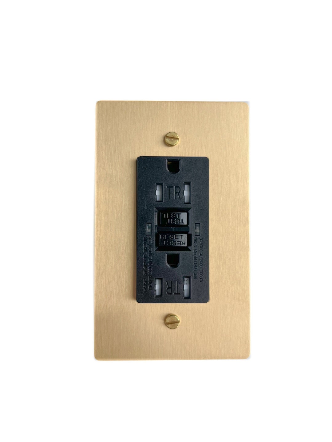 Electrical Outlet Gfci, Usb Type C Solid Gold Brass Wall Plate - Etsy