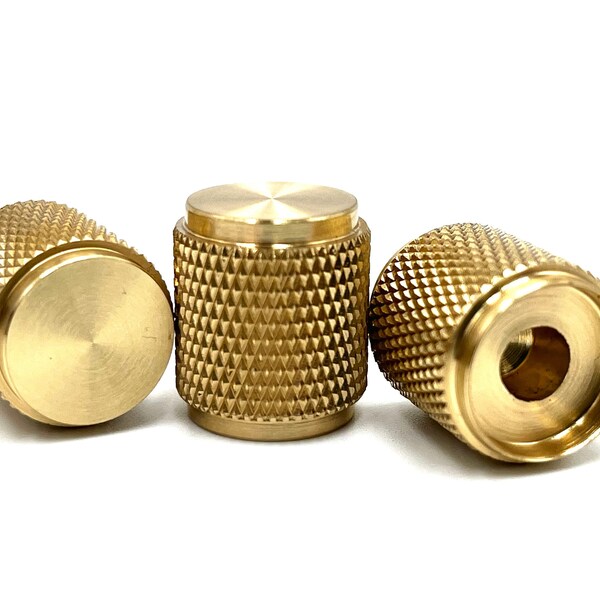 Knurled Brass Knob - Etsy