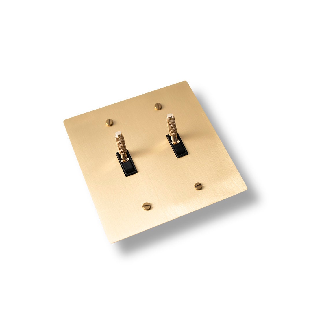 Vintage Style Brass Light Toggle Switch, Elegant Wall Plate, Classic ...