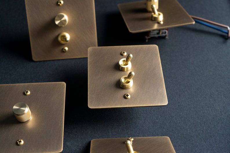 Dimmer, Toggle Light Switches, Socket, USB Type C, Solid Brass Wall ...