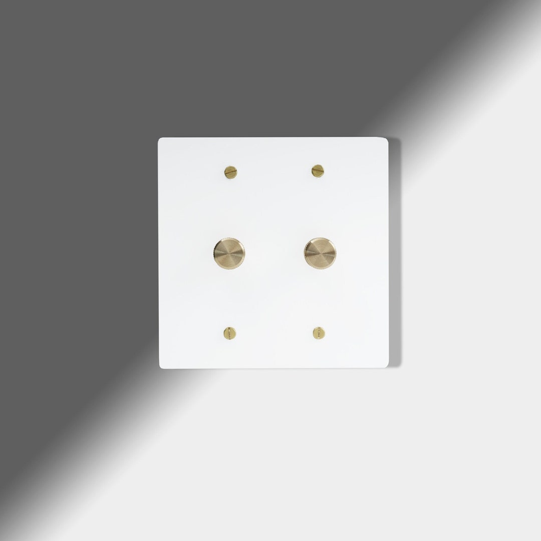 Light Switch Plates White Color Brass Wall Plates Toggle Switch, Dimmer ...