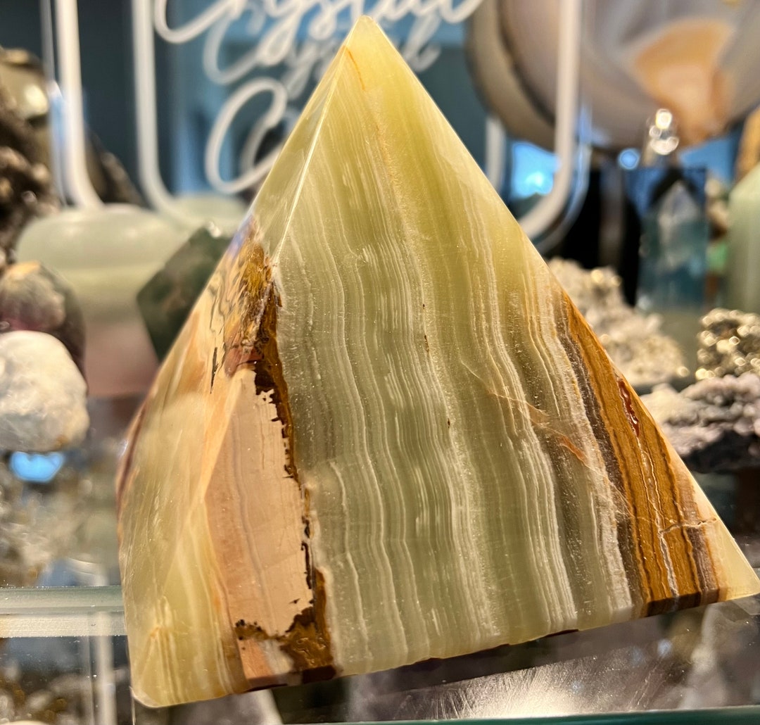 Green Onyx Pyramid - Etsy