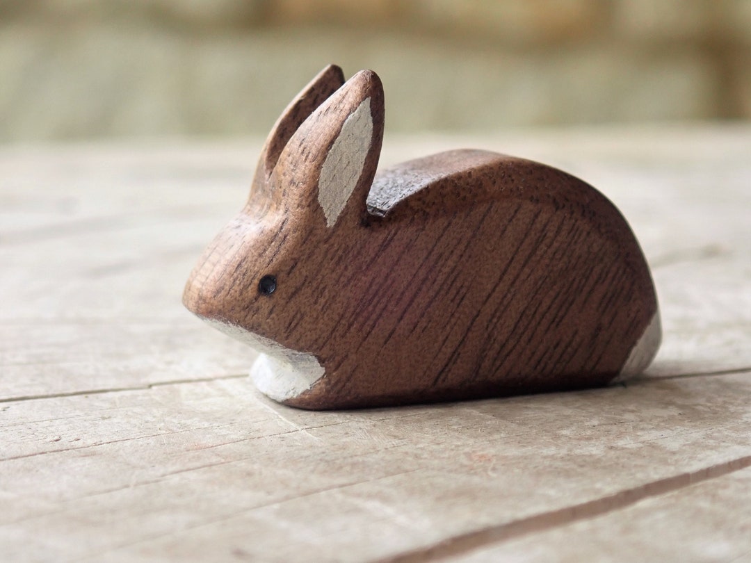 Waldorf Wooden Baby Rabbit Toy - Etsy