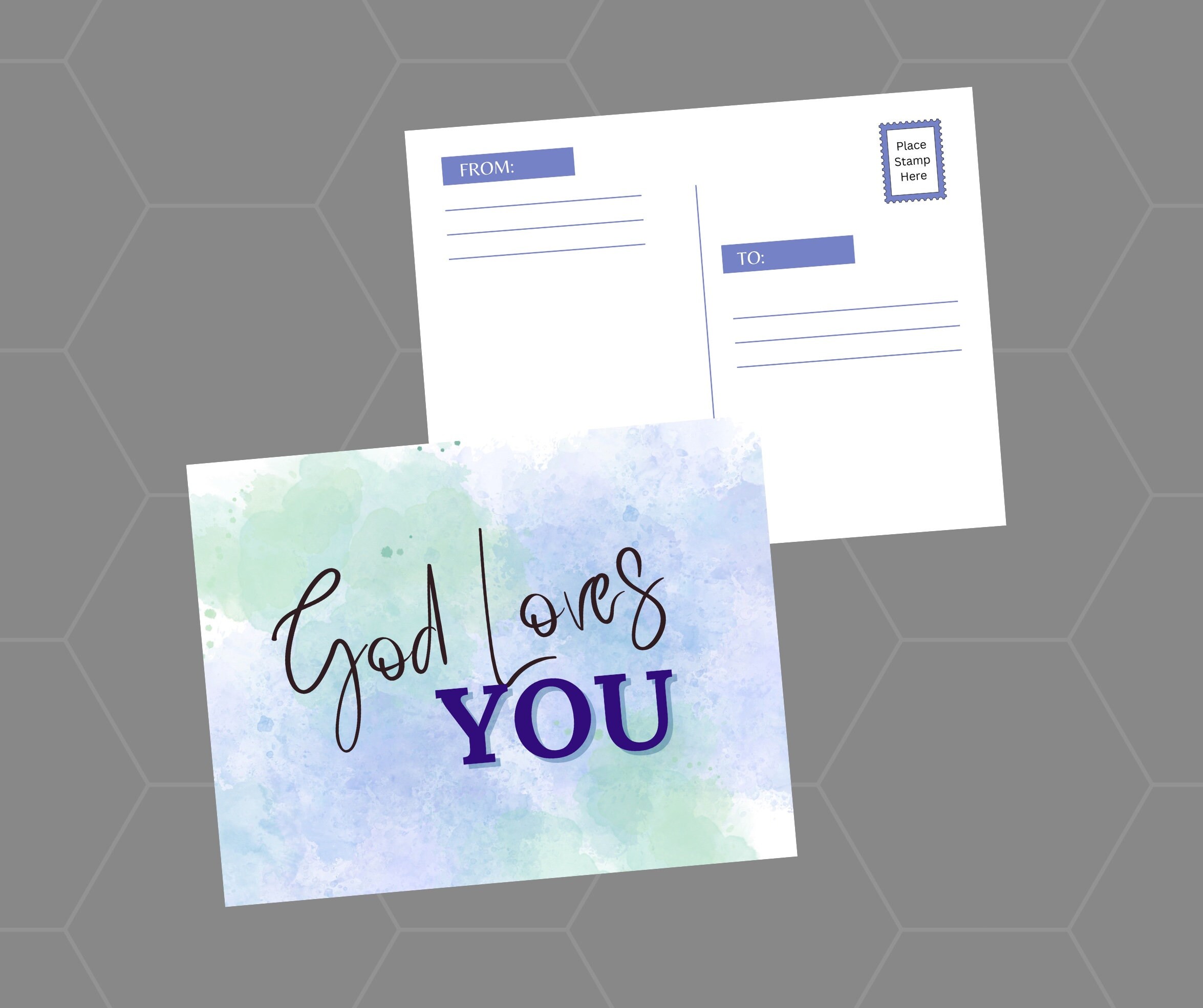 God Loves You Scripture Greeting Card Faith Based Gifts - Etsy