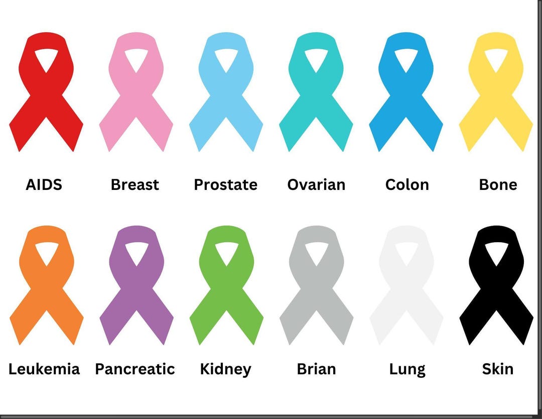 Vibrant Cancer Awareness Ribbon Enamel Pins Support and Advocate for ...